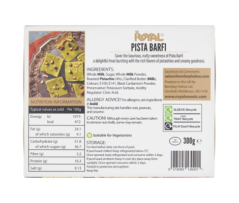 Prepacked Pista Barfi -06pcs– Royal Simply the Best